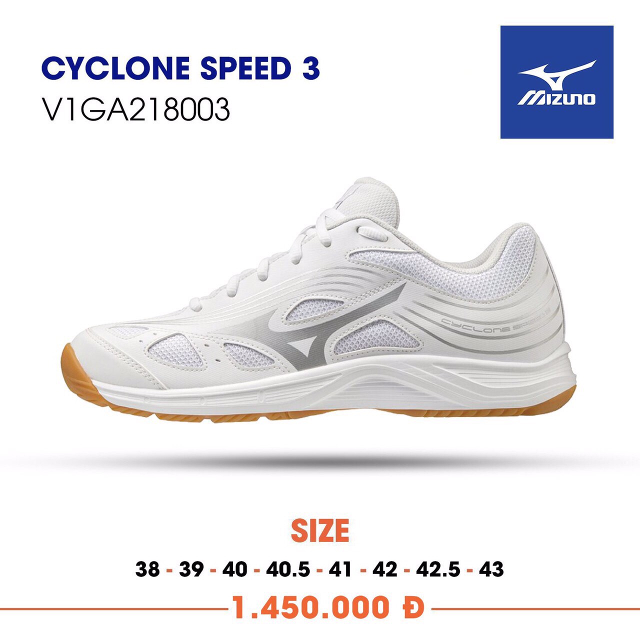 Giày Mizuno Cyclone Speed 3 trắng